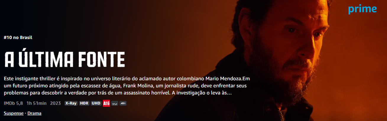 A Última Fonte: sinopse e trailer do filme do Prime Video
