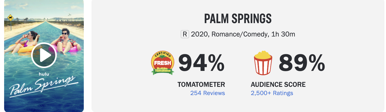 Palm Springs: filme tem na Netflix? Onde assistir o filme do Supercine