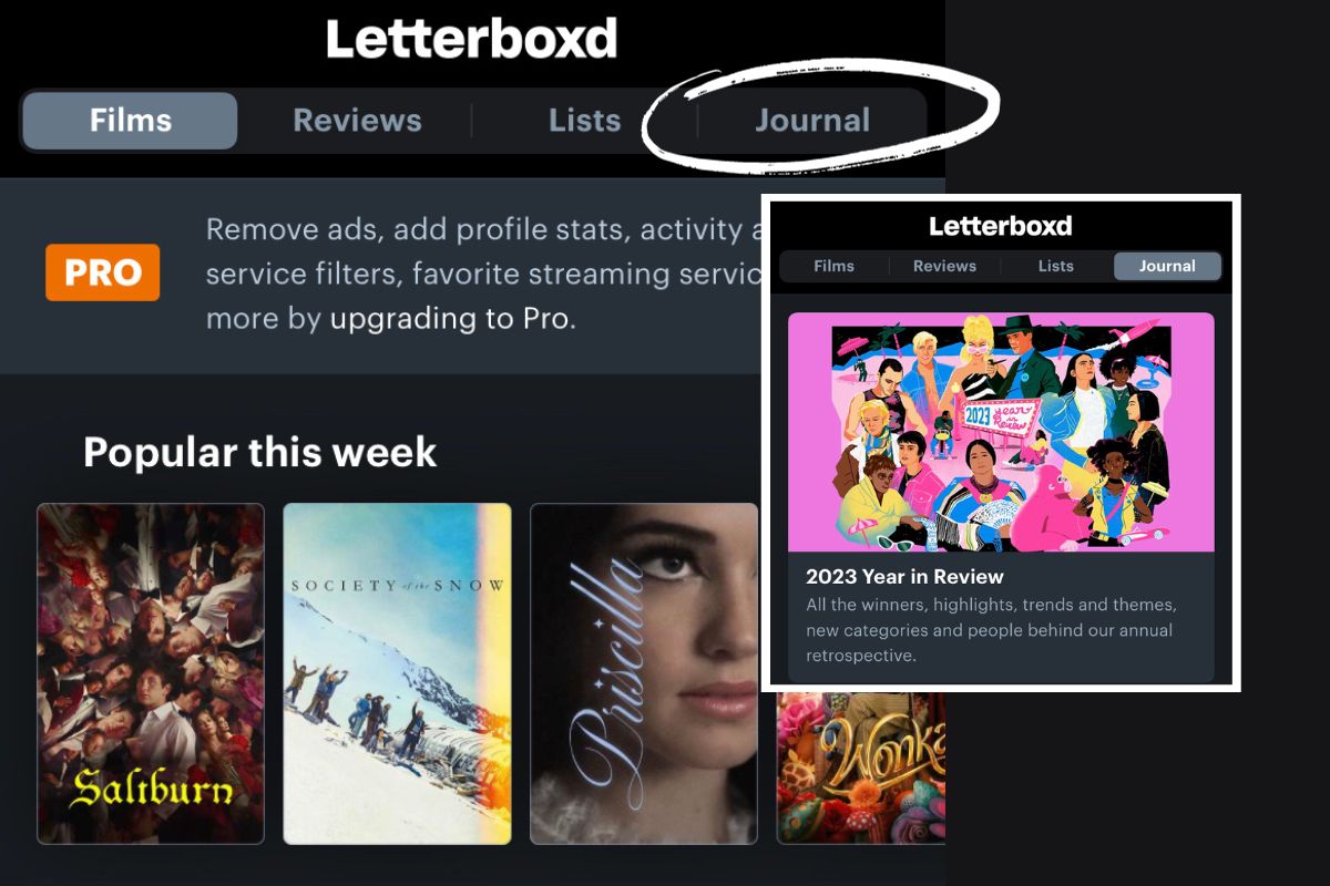 Como ver a retrospectiva do Letterboxd de 2023?