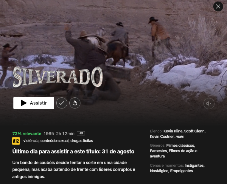 Netflix anuncia remoção de filme amado por fãs de faroeste